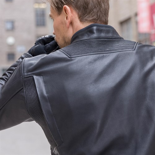 Halvarssons Racken leather jacket in black